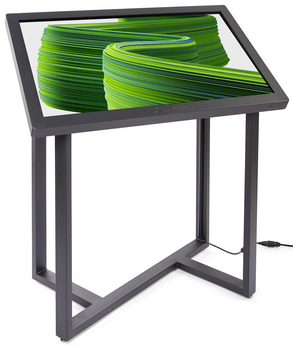 Displays2go Floor Standing Digital Touch Screen, 43" Display, 10pt, 7.1 Android OS - Black (DGSNKS43BK)