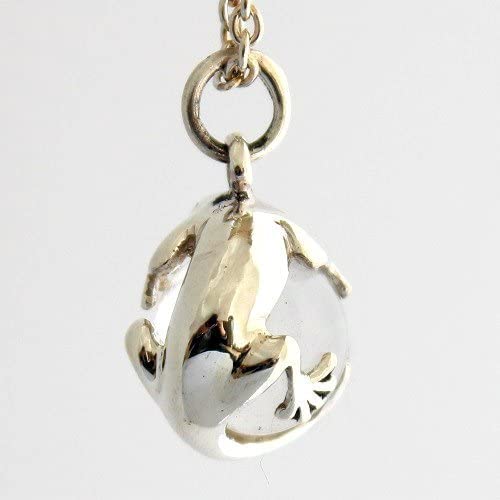 COSUMOSU 925 Sterling Silver Gecko Lizard Crystal ball Hawaiian pendant for women
