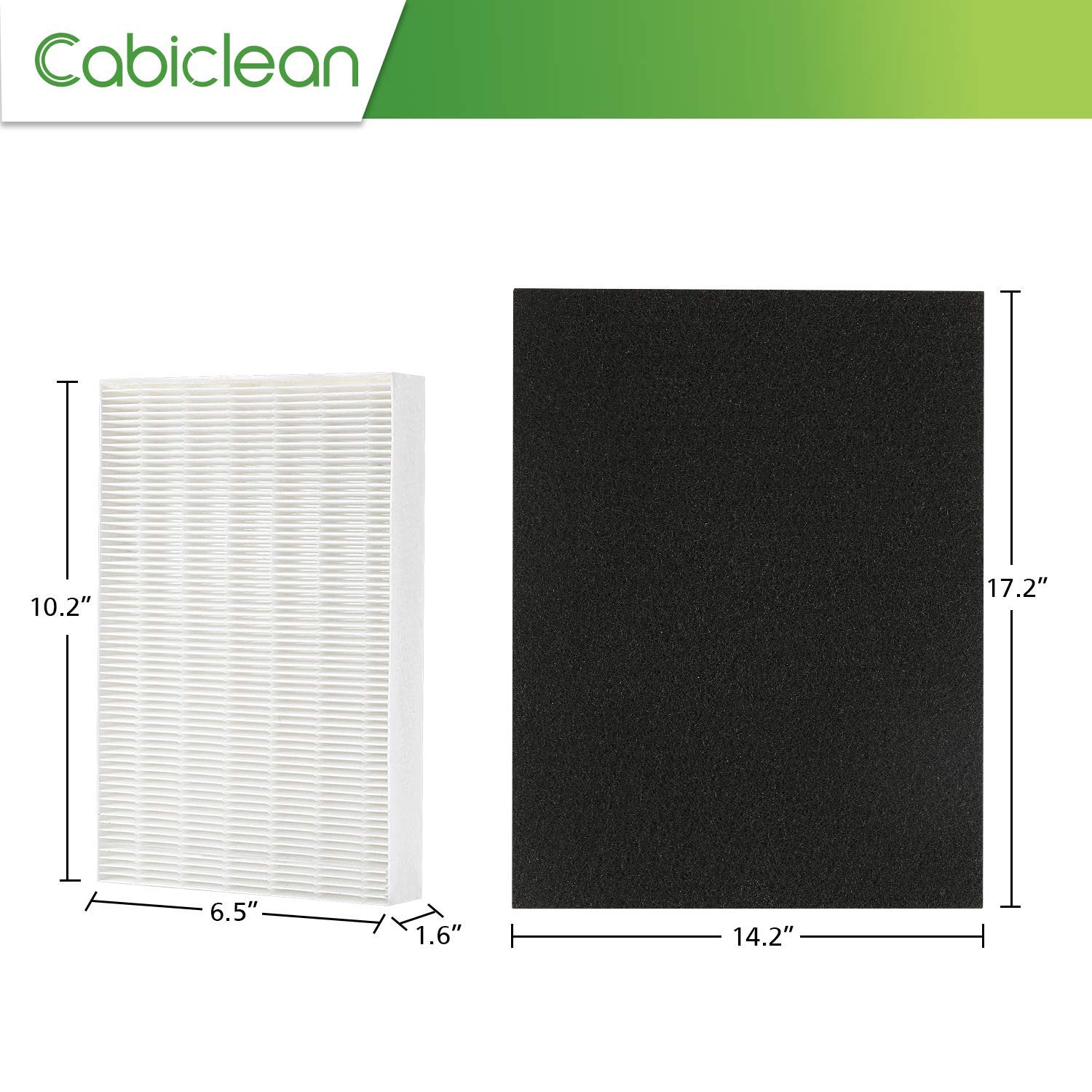 Cabiclean HPA300 Replacement Filters 3 Pack HEPA Replacement Filter R and 4 Precut Activated Charcoal Pre Filters Compatible for Honeywell R Filter and Prefilter A, HRF-R3, HRF-R2, HRF-R1, HRF-AP1