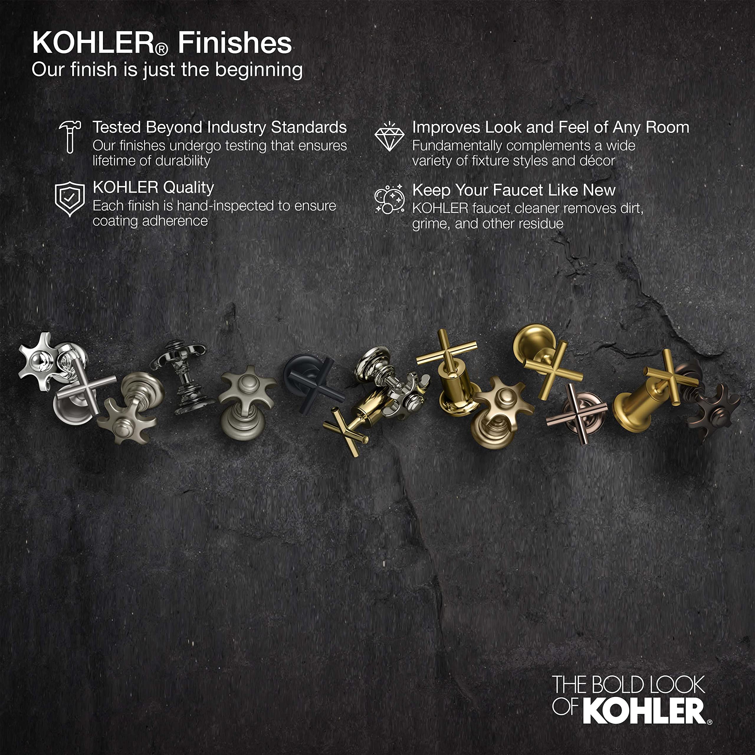 KOHLER 72415-G-BL Awaken G110 Three-Function Handshower, Handheld Showerhead with 3 Spray Settings, 1.75 GPM, Matte Black