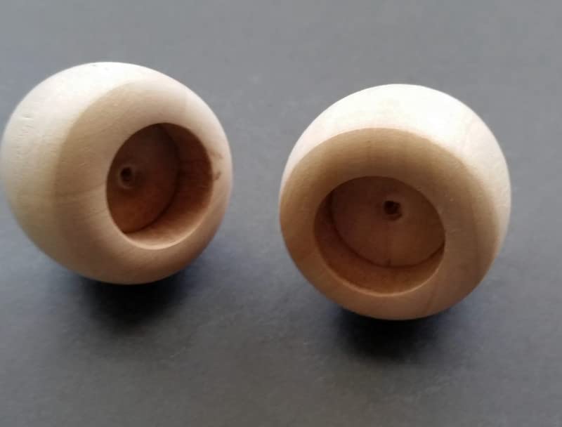 Finial Dowel Cap End 1 1/2" x 3/4" hole wooden (Package of 2) 1-1/2 in diameter Unfinished Wood Dome 3/4" dowel hole