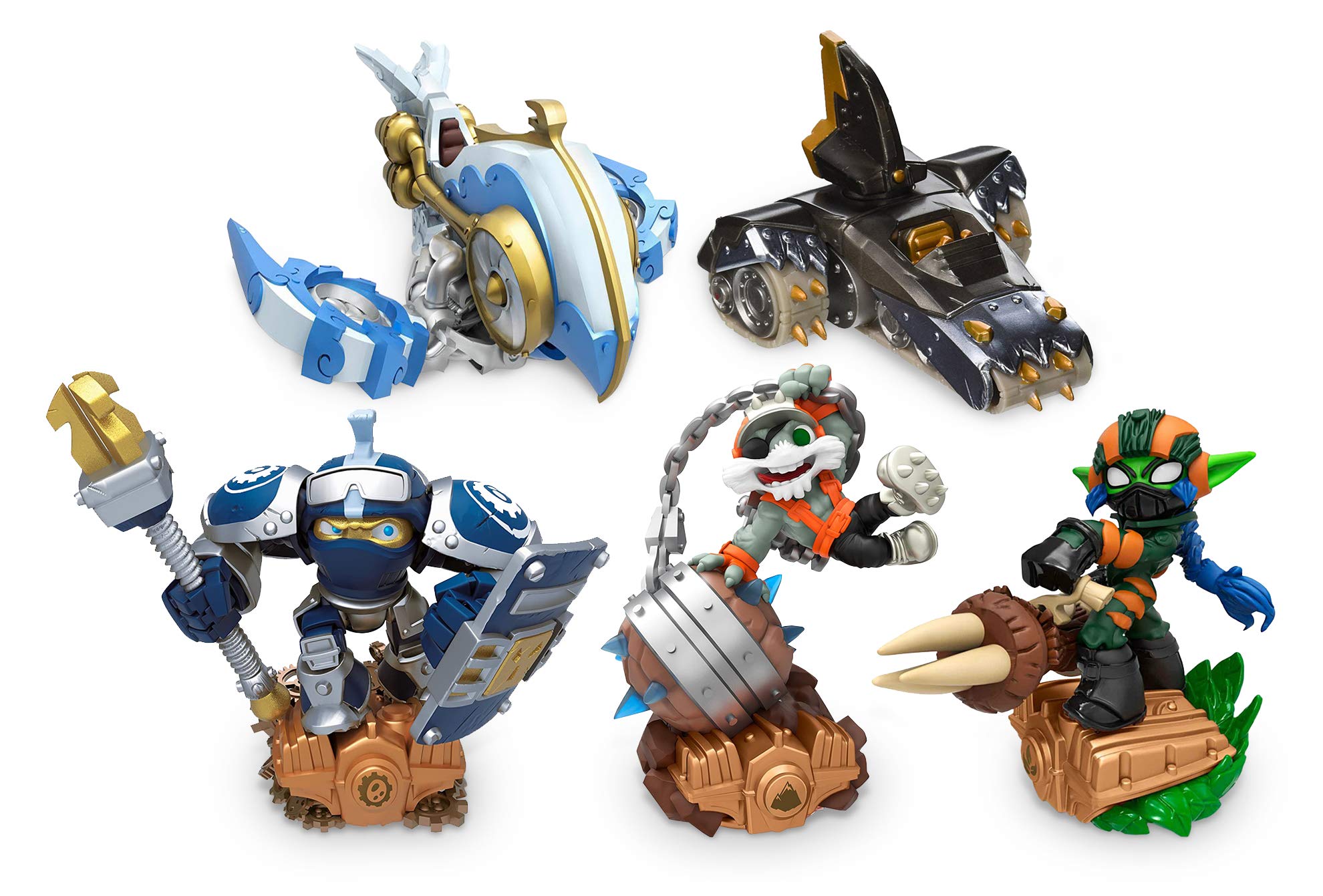Skylanders SuperChargers Vehicles and Drivers #1 (Jet Stream / Shark Tank / High Volt / Smash Hit / Super Shot Stealth Elf) (No Retail Package)