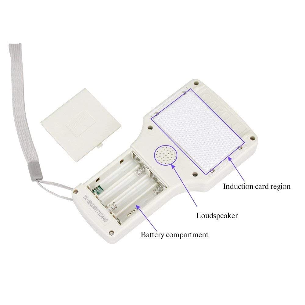 DeleNd RFID Copier Writer Readers Key Copier Duplicator English 10 Frequency Programmer for IC ID Cards/Key Fob and 13.56mhz UID Key, White, 300CD
