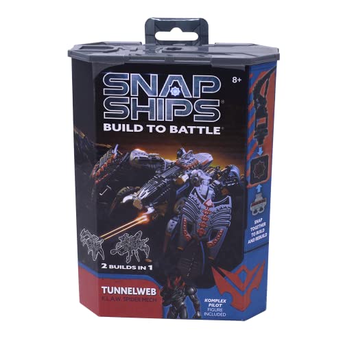 Snap Ships Komplex Tunnelweb K.L.A.W. Spider Mech - Build to Battle - Make 2 Different Builds - Ages 8+