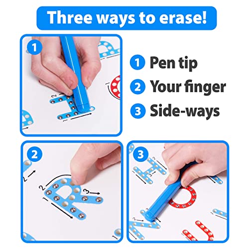 Chuchik Toys Magnapad Magnetic Drawing Board β Interactive Alphabet Letter Tracing Board Game for Ages 3-5 β Portable Kids Writing Board and 2 Pen Magnets for Educational Play and Alphabet Games