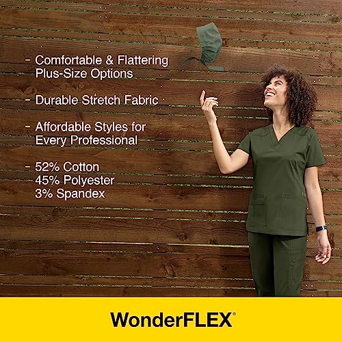 WonderWink Women's Wonderflex Verity Scrub Top, Navy, X-Large