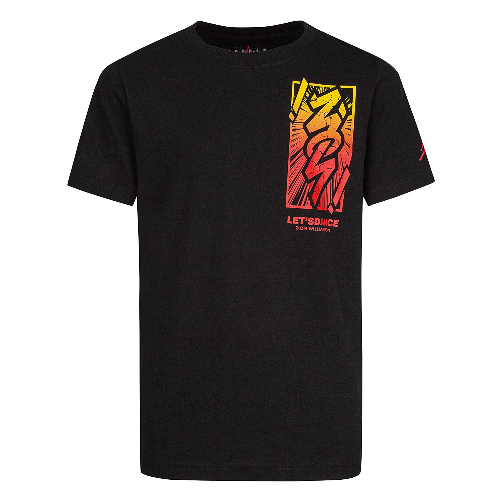 Jordan Boy's Zion Let's Dance Tee (Big Kids) Black LG (14-16 Big Kid)