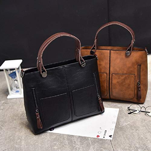 CZDYUF Women's Satchel Handbags Top Handle Purses Shoulder Bags Vegan Leather Tote for Ladies with Long Strap (Color : D)