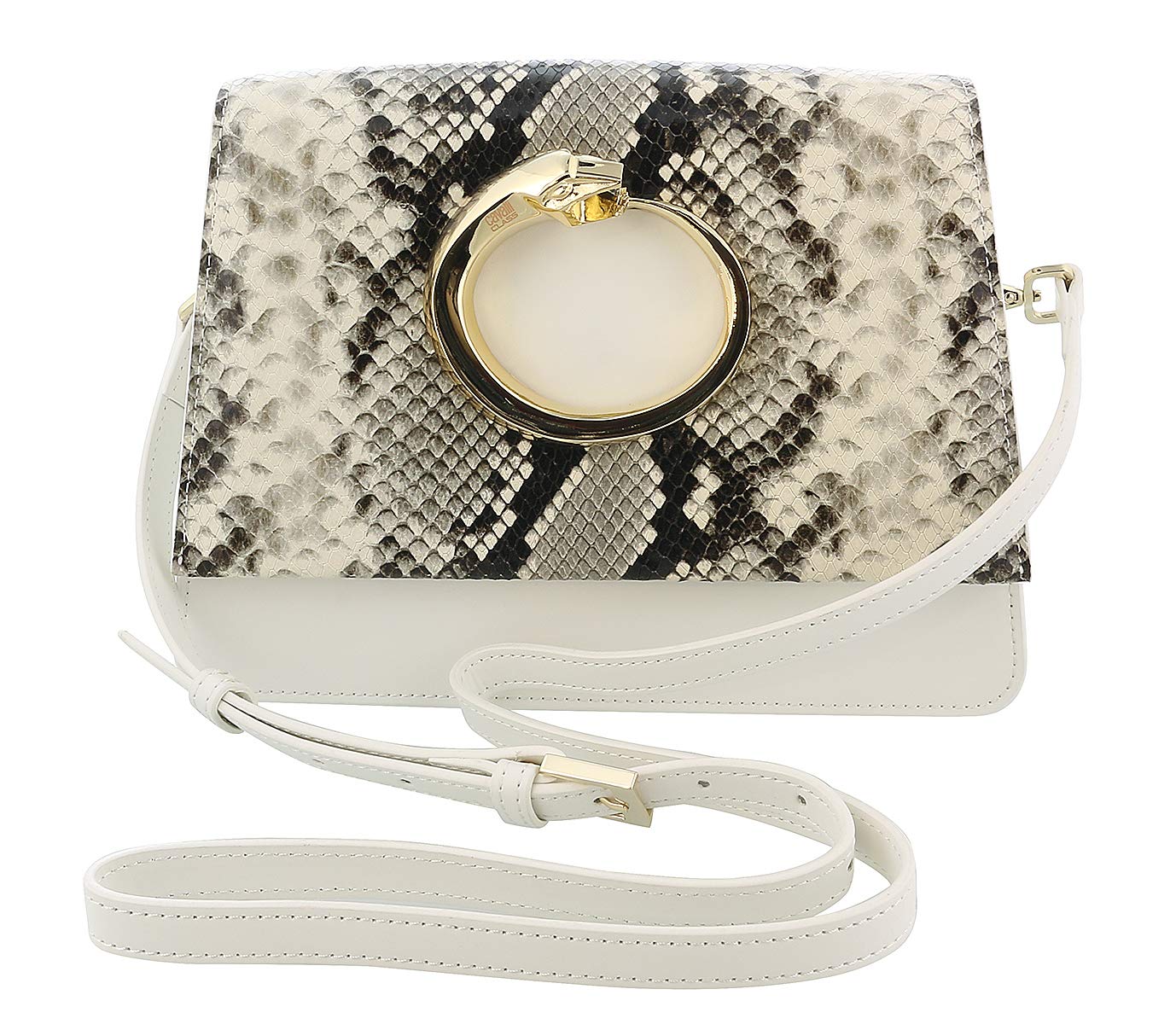 ROBERTO CAVALLI Class White Viper Shoulder Bag for womens