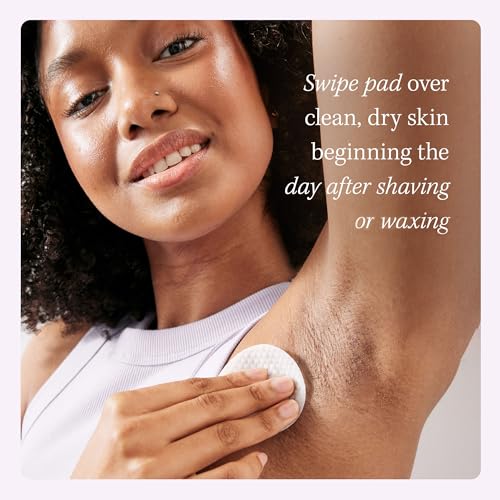 First Aid Beauty Ingrown Hair Pads with BHA + AHA – Ingrown Treatment Pads Exfoliate to Help Prevent Razor Bumps – For Underarm + Bikini Area – Compostable for Daily Use – 60 pads