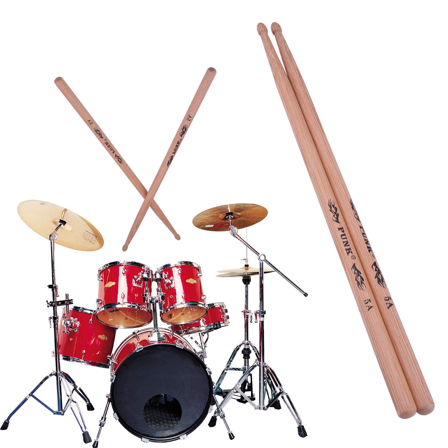 Wood Drumsticks 7A Anti-Skid Hard Professional Wooden Drum Sticks Hard Maple Wood