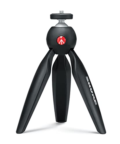 Shure MV88+ Video Kit - Digital Stereo Condenser Microphone for Apple and Android, with Manfrotto PIXI Tripod, Phone Clamp, Mount, iOS and USB-C Cables for Next-Level Compatibility and Connectivity