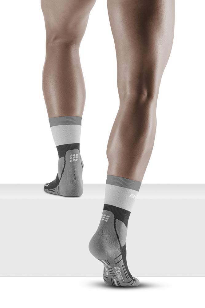 CEP Light Merino Wool Hiking Mid-Cut Socks, Stonegrey/Grey, Men, V (XL)