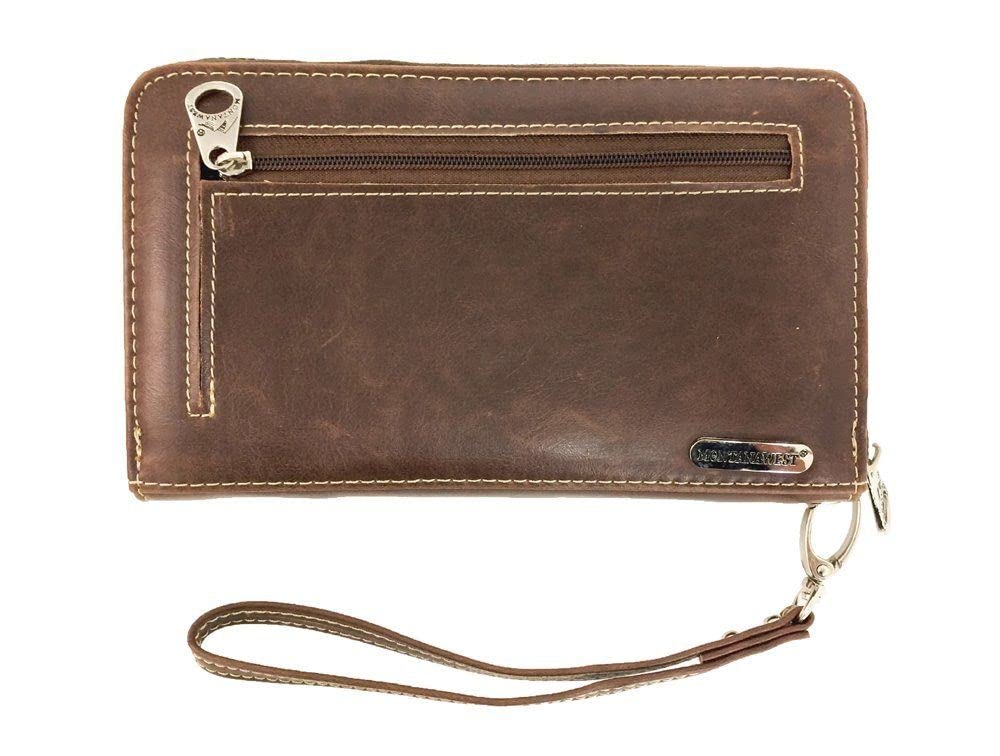 Montana West Ladies Concealed Gim Carrying Messenger Purse Wallet Set Coffee