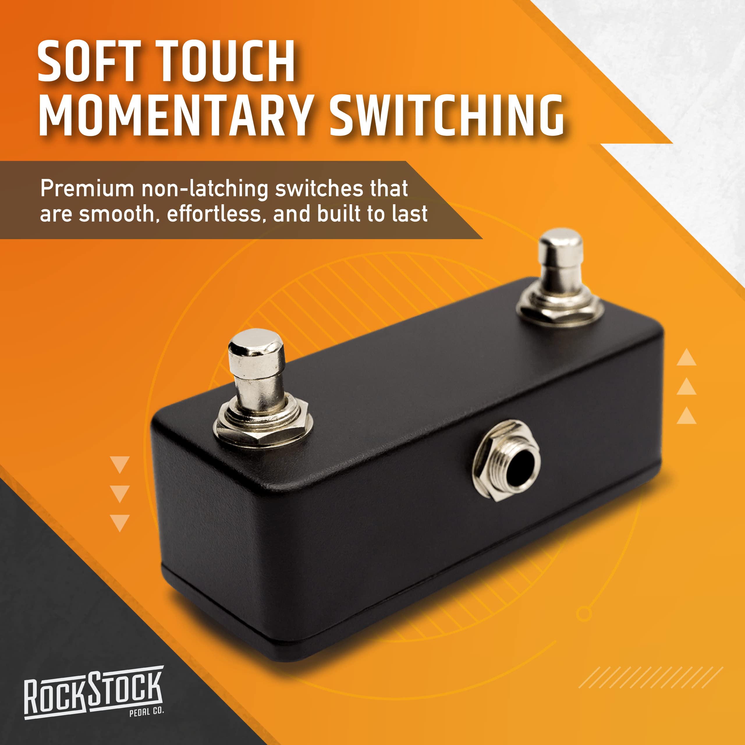 Rock Stock Dual Foot Switch Pedal - Versatile TRS Auxiliary Guitar Pedal - Expand Your Multi Effects Processor - Hand Wired and Built for the Road (Arctic White)