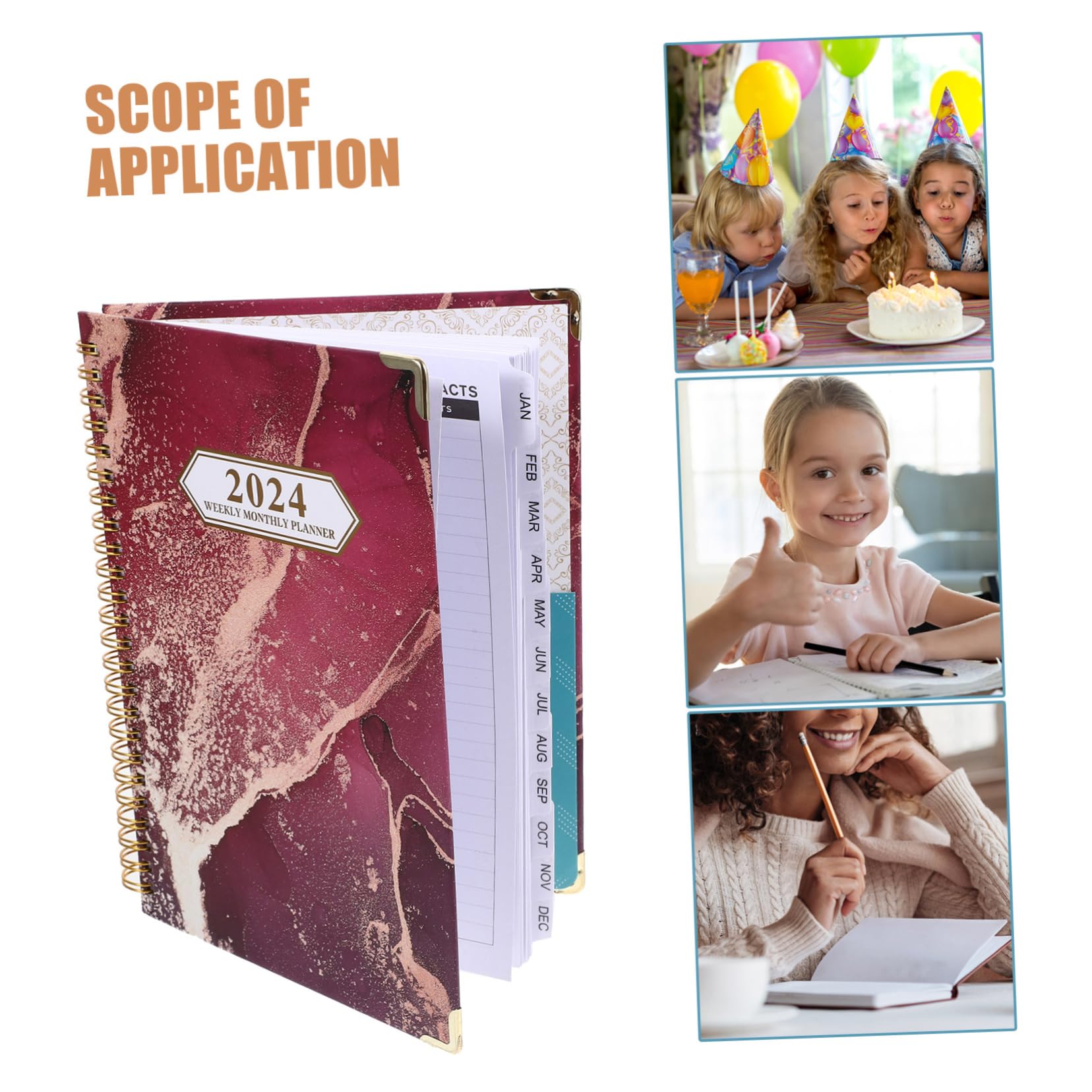 Ciieeo office schedule notepad daily writing notebook spiral schedule notepads agenda notepad calendar notepad planning note book english monthly planner decor portable Paper b01 Journal