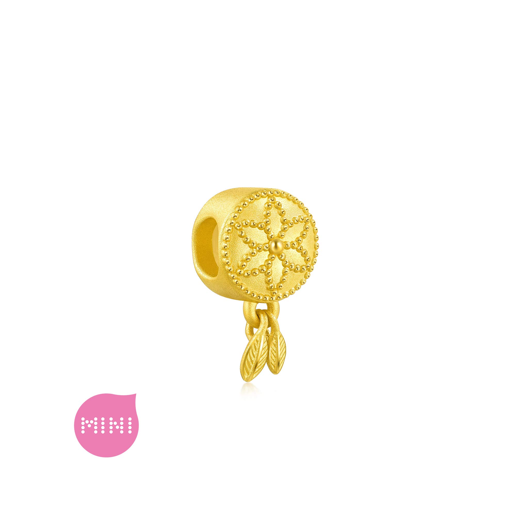 CHOW SANG SANG 999 24K Solid Gold Spiritual Dreamcatcher Mini Charm Bracelet for Women 92448C