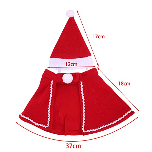 Generic Pet Christmas Costume Outfits Dress up Cosplay Clothes Cloak Cape Hat for Kitten Small Medium Dogs Cats Accessories Apparel Decoration