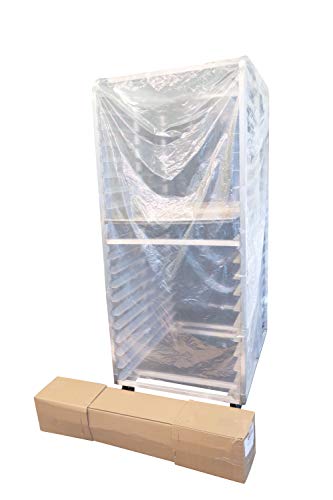 SHOPCraft Double Disposable Rack Covers, Heavy Duty Bun Rack & Food Cover 41β X 30β X 77β, for Industrial & Commercial Use, 150 Bags Per Roll