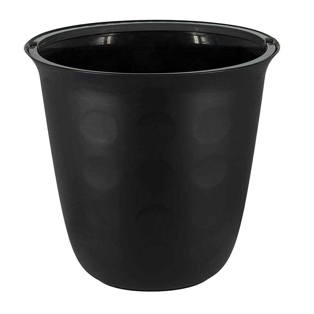 Glad Dimple Oval Trash Can Waste Bin 17L with Bag Ring, Black