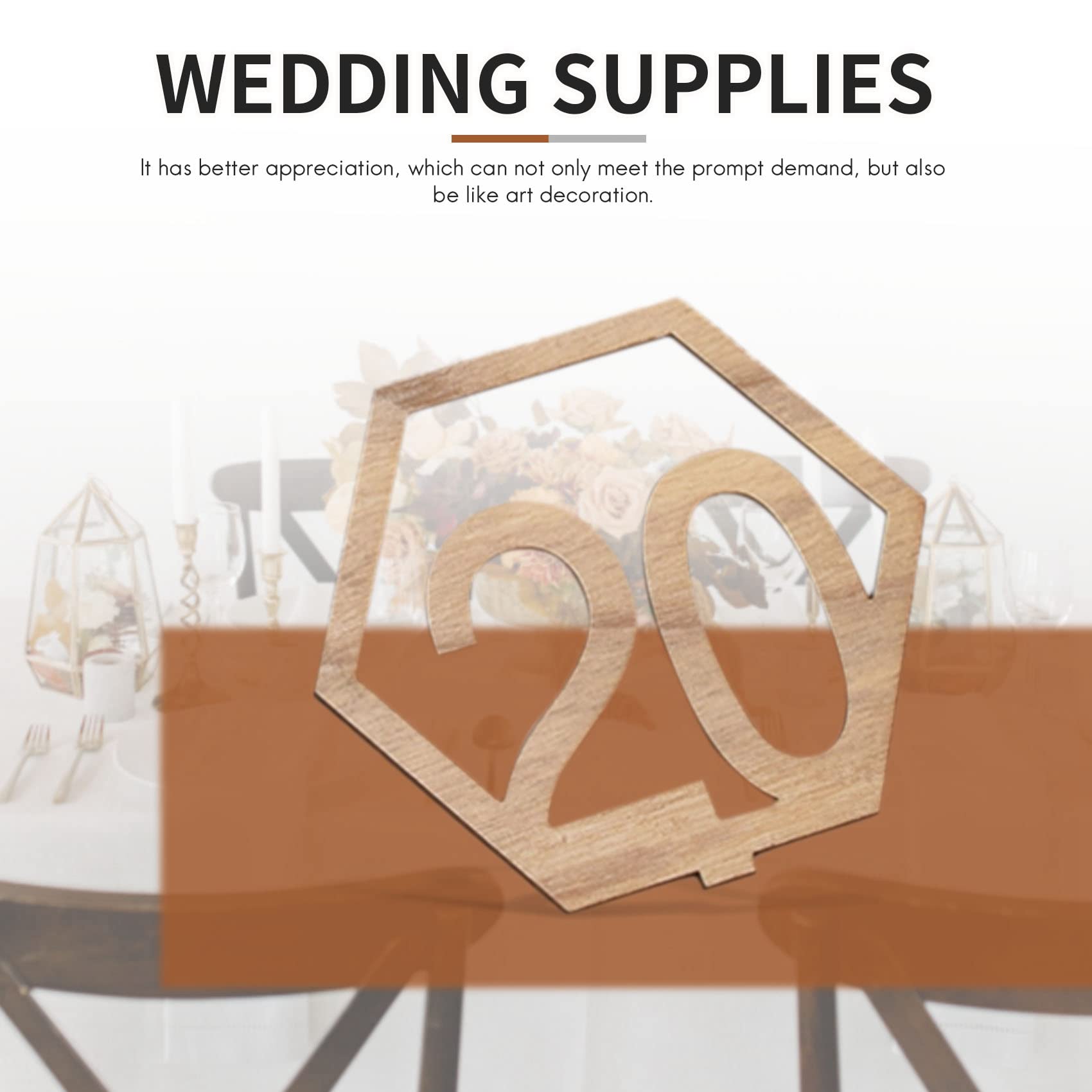 Geynutaly 1-20 Numbers Wood Signs Wedding Hexagon Table Number Wooden Table Numbers Rustic Wedding Engagement Seat Numbers Sign