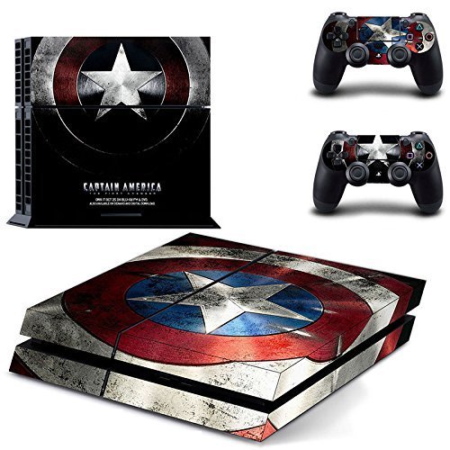 PS4 Playstation 4 Console + 2 Controllers Skin Sticker Vinyl Decal Set