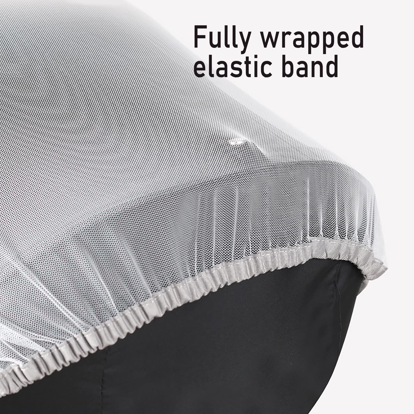 LiMoor Mosquito Net for Stroller, Encrypted Baby Stroller Full Cover, Unique Double Zipper Design-Great Accessories - Easy to Install Fit Graco Strollers, Car seat,Bassinet,Cradle (White)