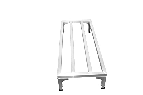 SHOPCraft Heavy Duty Aluminum Dunnage Rack, 20” X 48” X 7.5” Industrial Grade Aluminum Storage Rack, Commercial Food Service Storage Rack