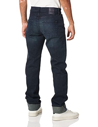 Nautica Men's 5 Pocket Straight Fit Stretch Jean, Pure Adriatic Sea Wash, 32W 30L