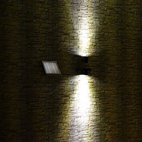 Mini 50X Twin Solar-Powered Cast Aluminium Warm White LED Spotlight 60-100 Lumen Per Light Fixture for Outdoor Garden Yard Landscape Downlight