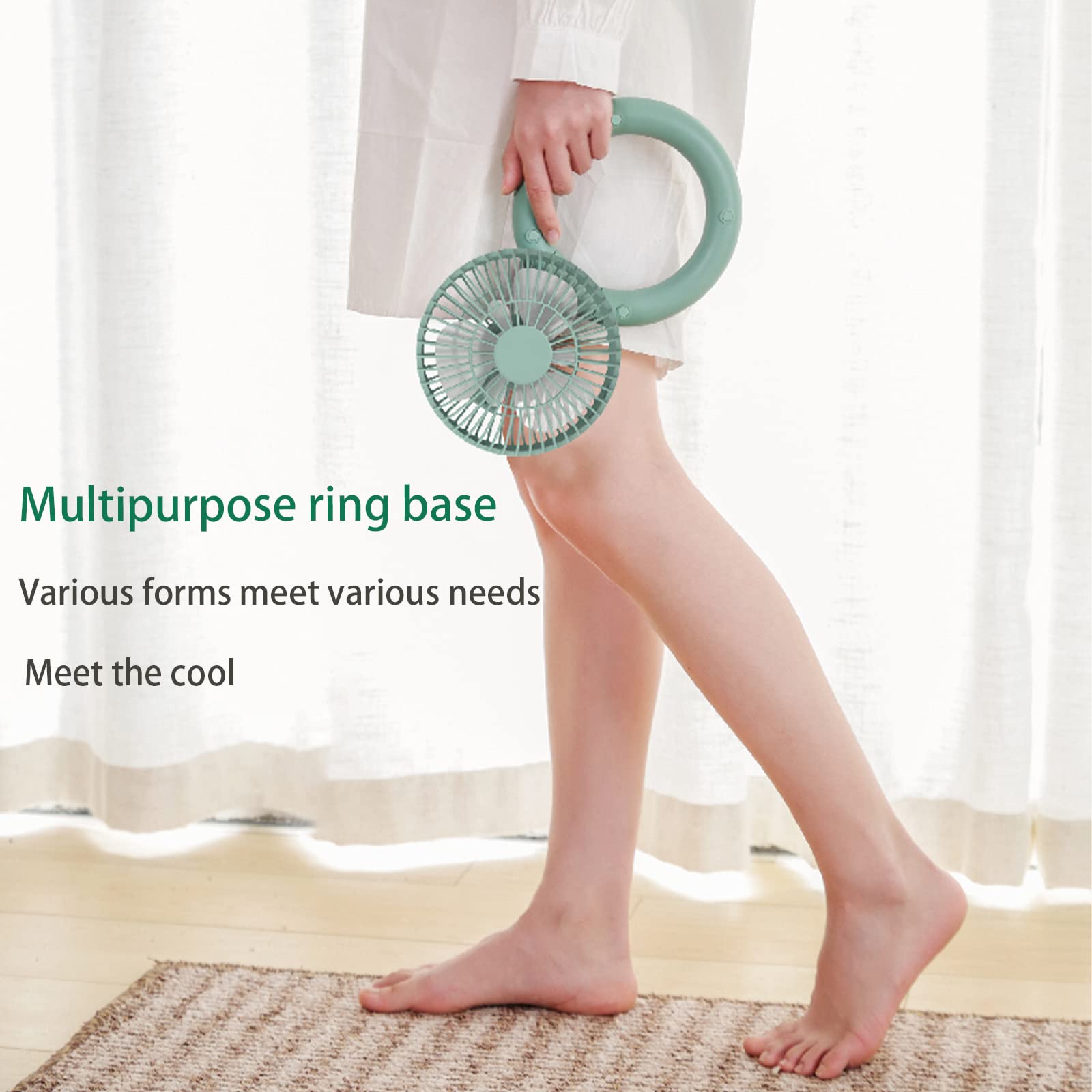 Cilipuloy Table Fan Fan Air Circulator Home Office 3 Speed Battery Operated 7 Inch Clip-On Bedroom Cooling Personal Portable Small Dorm Room USB Rechargeable Powered 4 Adjustable Strong Wind