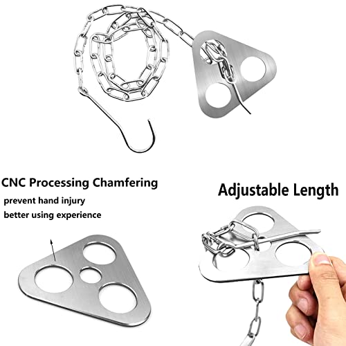 Camping Tripod Board,Stainless Steel Campfire Tripod Board with Adjustable Chain for Hanging Cookware Outdoor Cooking,Perfect Accessories for Outdoor Cooking
