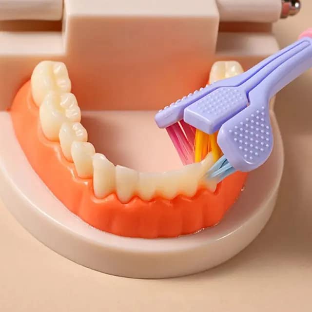 Green 3-Sided Triple Angle Toothhugger Training Toothbrush, Ultra Soft Bristles, Toddler and Autistic Oral Care for 1 Year and Up