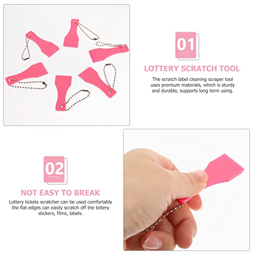 DECHOUS 12pcs Lottery Scratcher Tool Plastic Scraper Tool Scratch Free Plastic Scraper Cleaning Pen-Shaped Scraper Tool for Stickers Labels