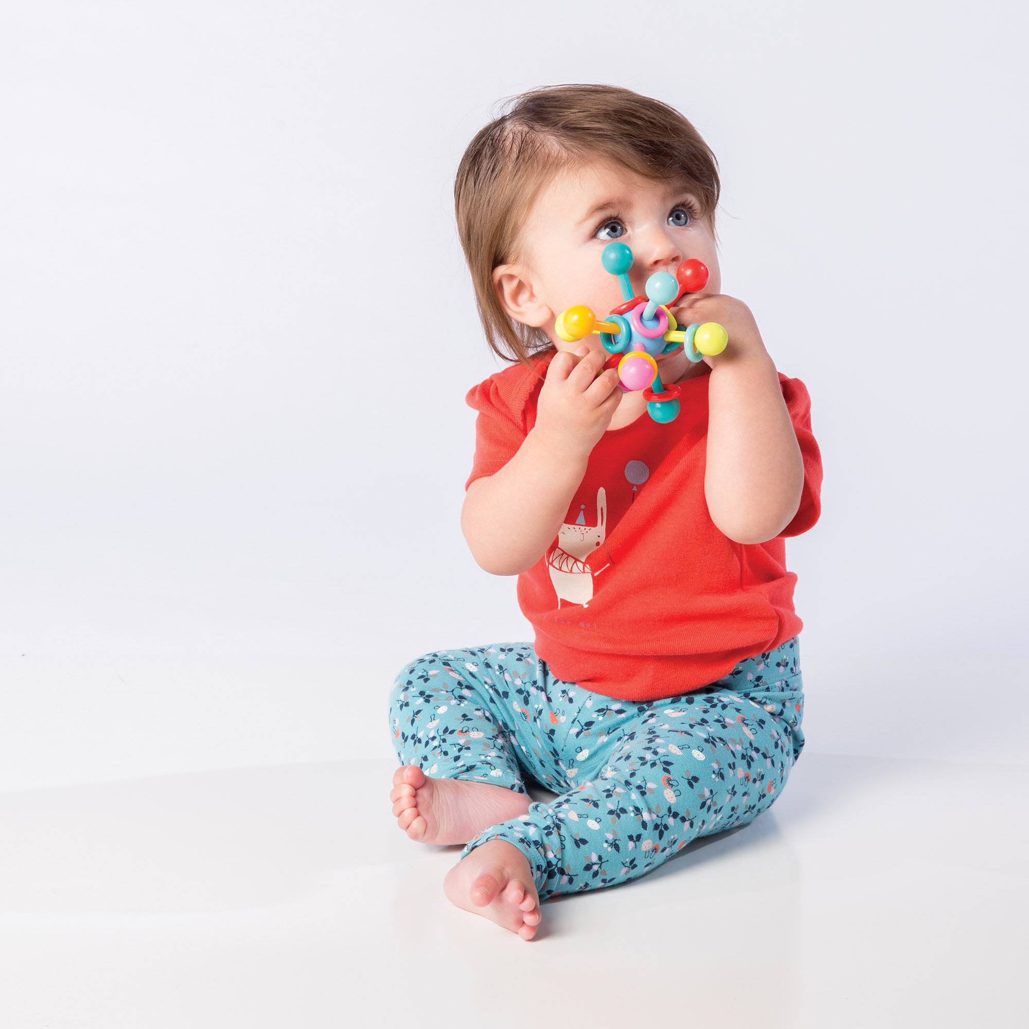 Manhattan Toy 324030 Winkel Rattle and Atom Teether Baby Set, Toy