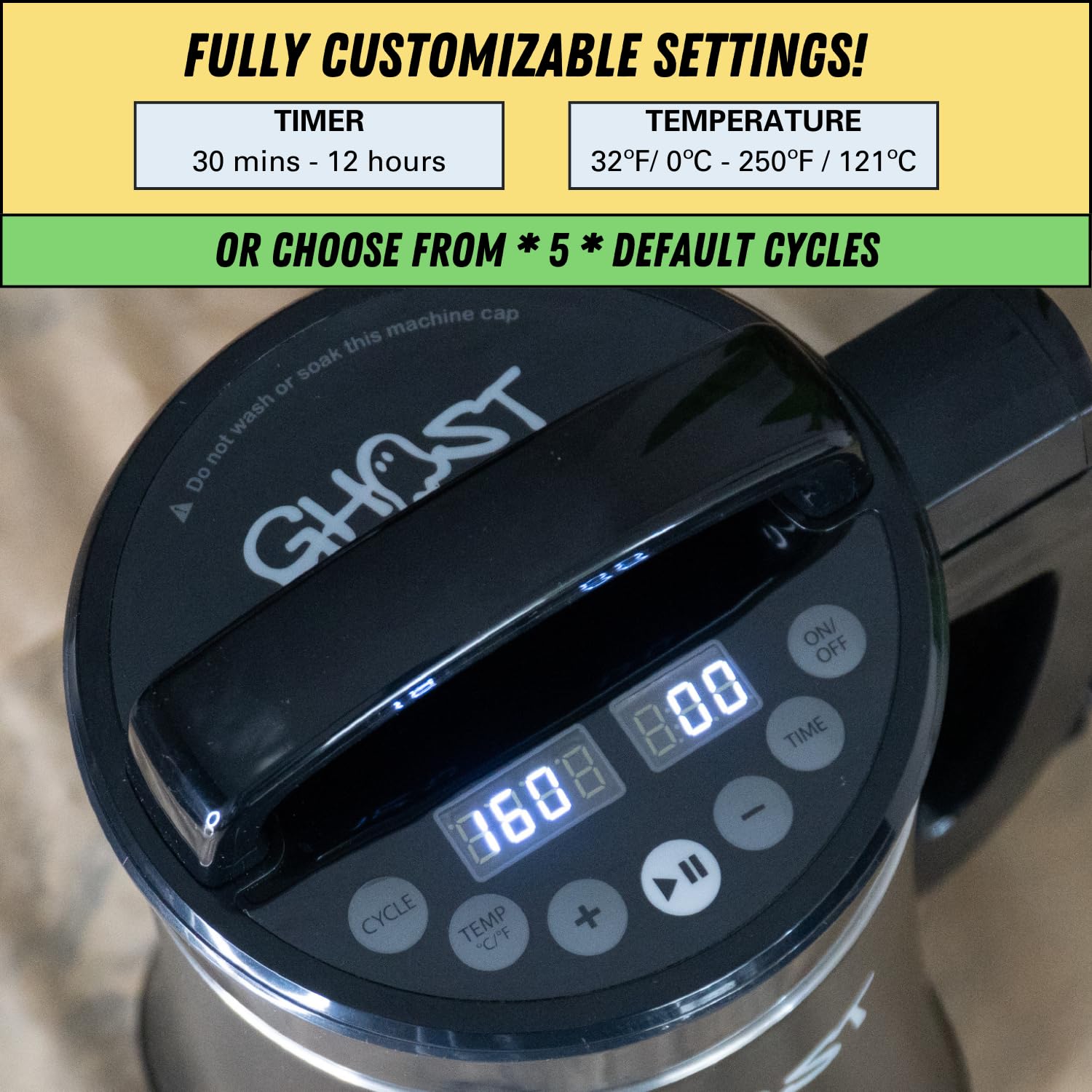 Ghost Infuser - Herbal Botanical Extractor and Oil Infusion Machine - Fully Customizable Settings - Easy to Use to Make Your Own Infused Oil Edibles & Treats