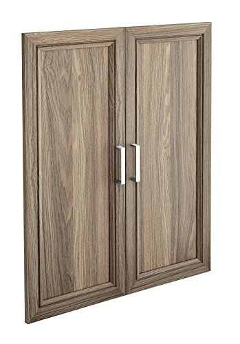 ClosetMaid SuiteSymphony Wood Closet Set, Add On Accessory Shaker Style, For Storage, Clothes, Units, Natural Gray/Satin Nickel, 25" Door Pair