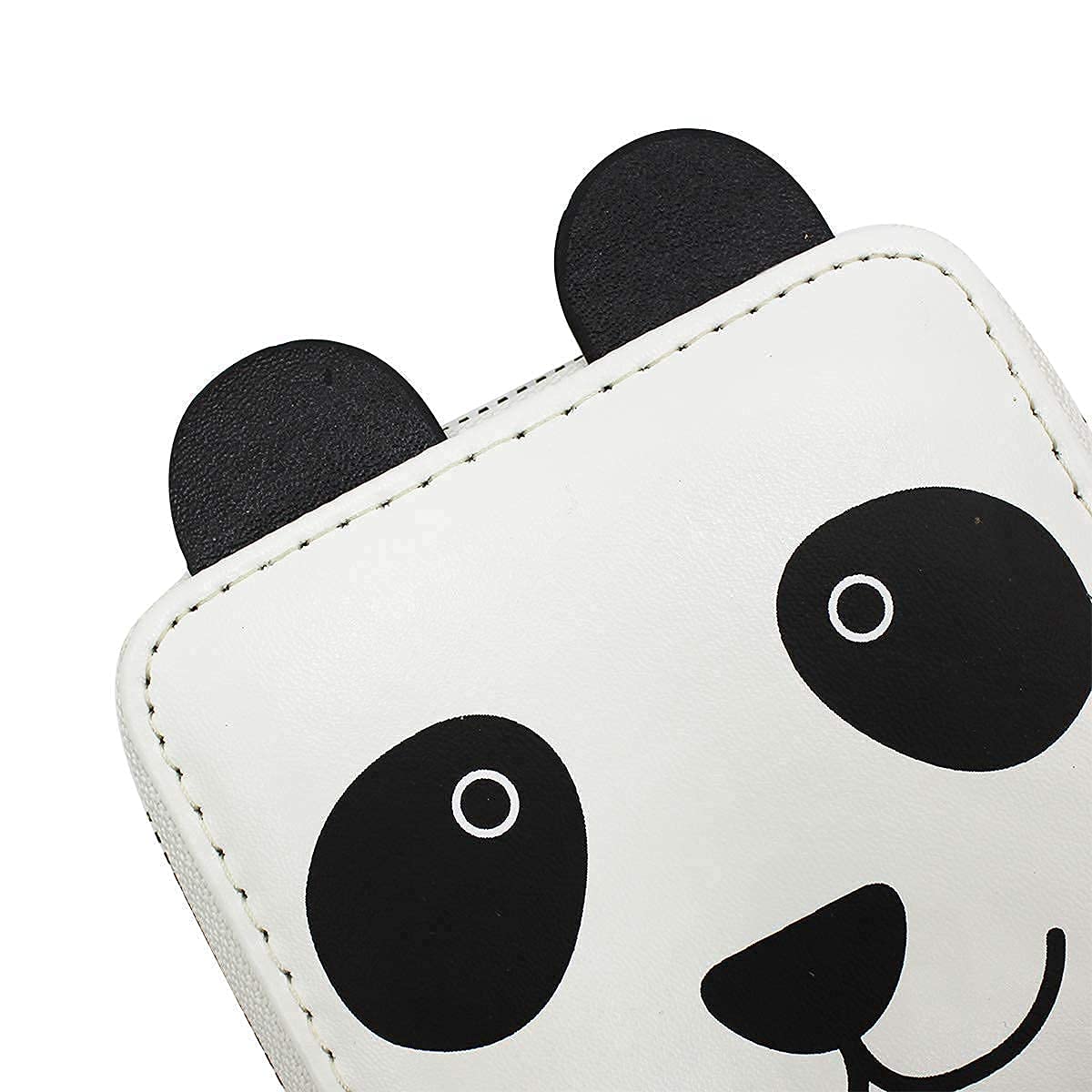 mosstyus Women Girls Small Wallet Short Wallet Card Holders Clutch Purse Coin Holder Card Organizer, Zipper,Cute Panda