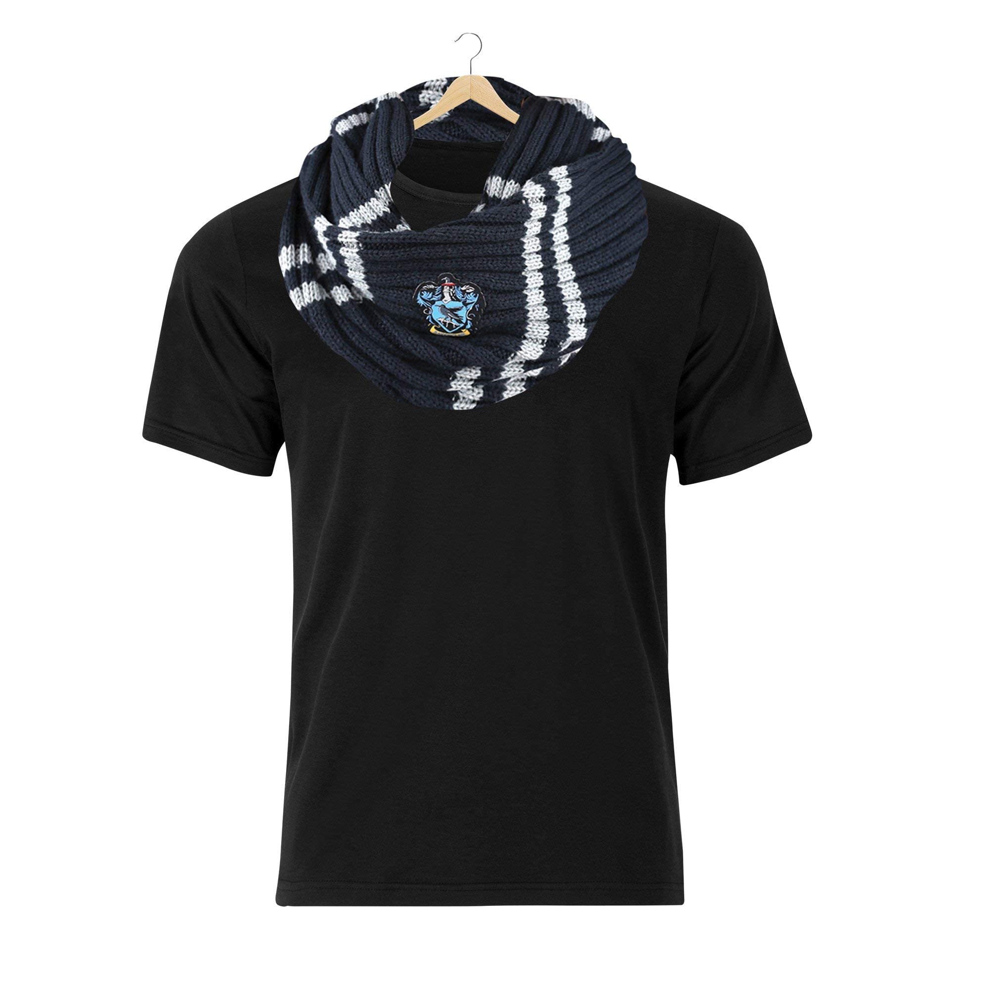 Cinereplicas - Harry Potter - Infinity Scarf - Ultra soft - Officially licensed - Ravenclaw - 190 cm - Blue & Grey