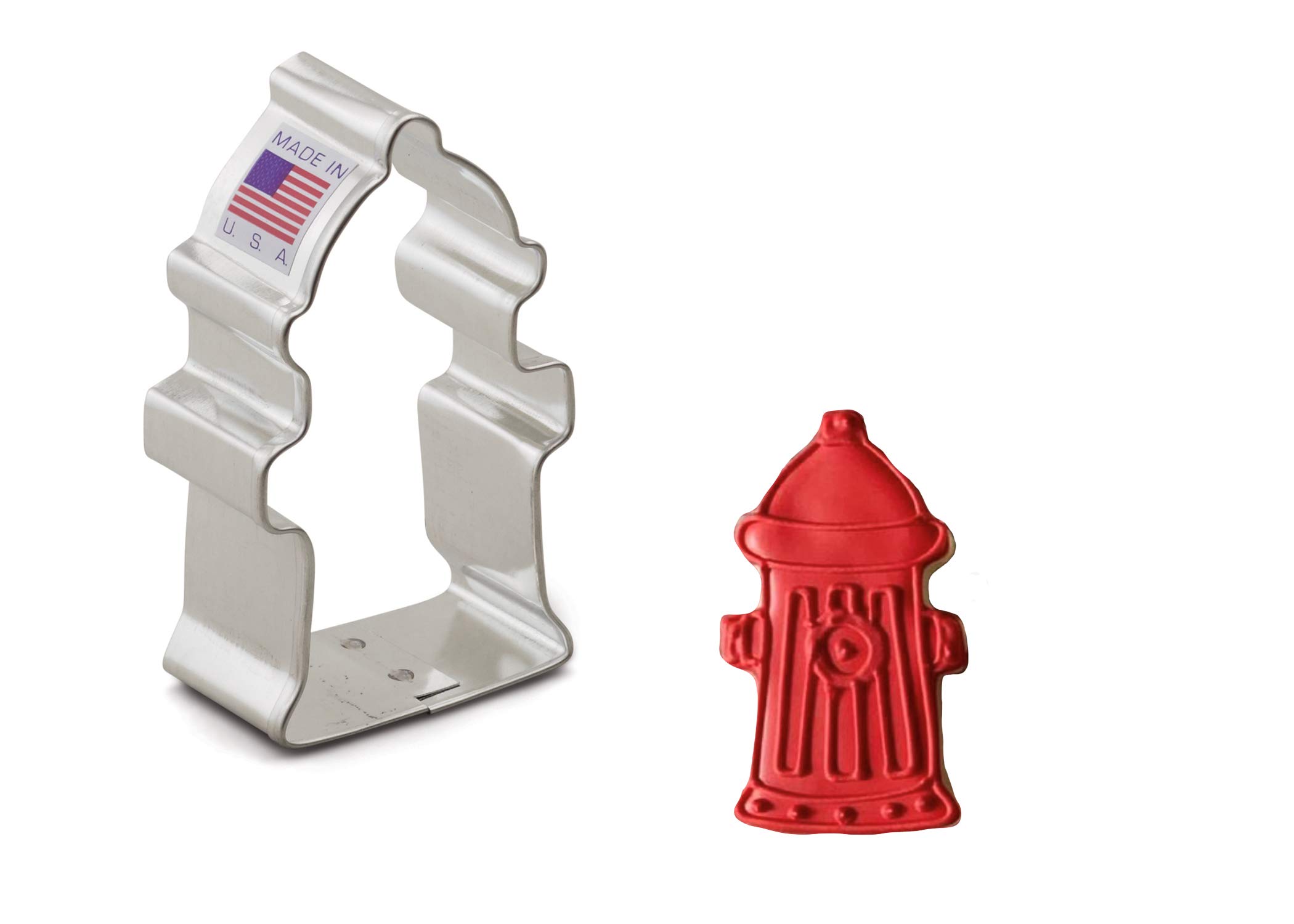 Fire Hydrant Cookie Cutter 3" Made in USA by Ann Clark