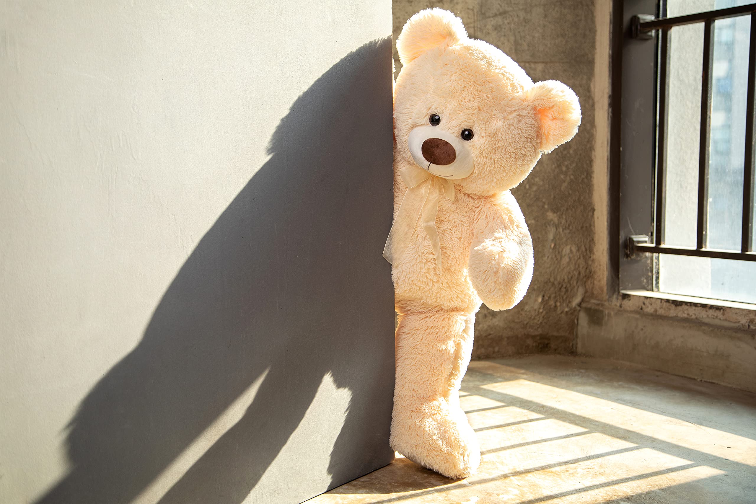 Toys Studio 36 inch Big Teddy Bear Cute Giant Stuffed Animals Soft Plush Bear for Girlfriend Kids, Beige