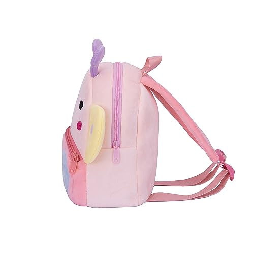 JoyRokaro Toddler Backpack Butterfly Backpack Cute Plush Bag Cartoon 10" Preschool Backpack For 2-6 Years Girls Boys