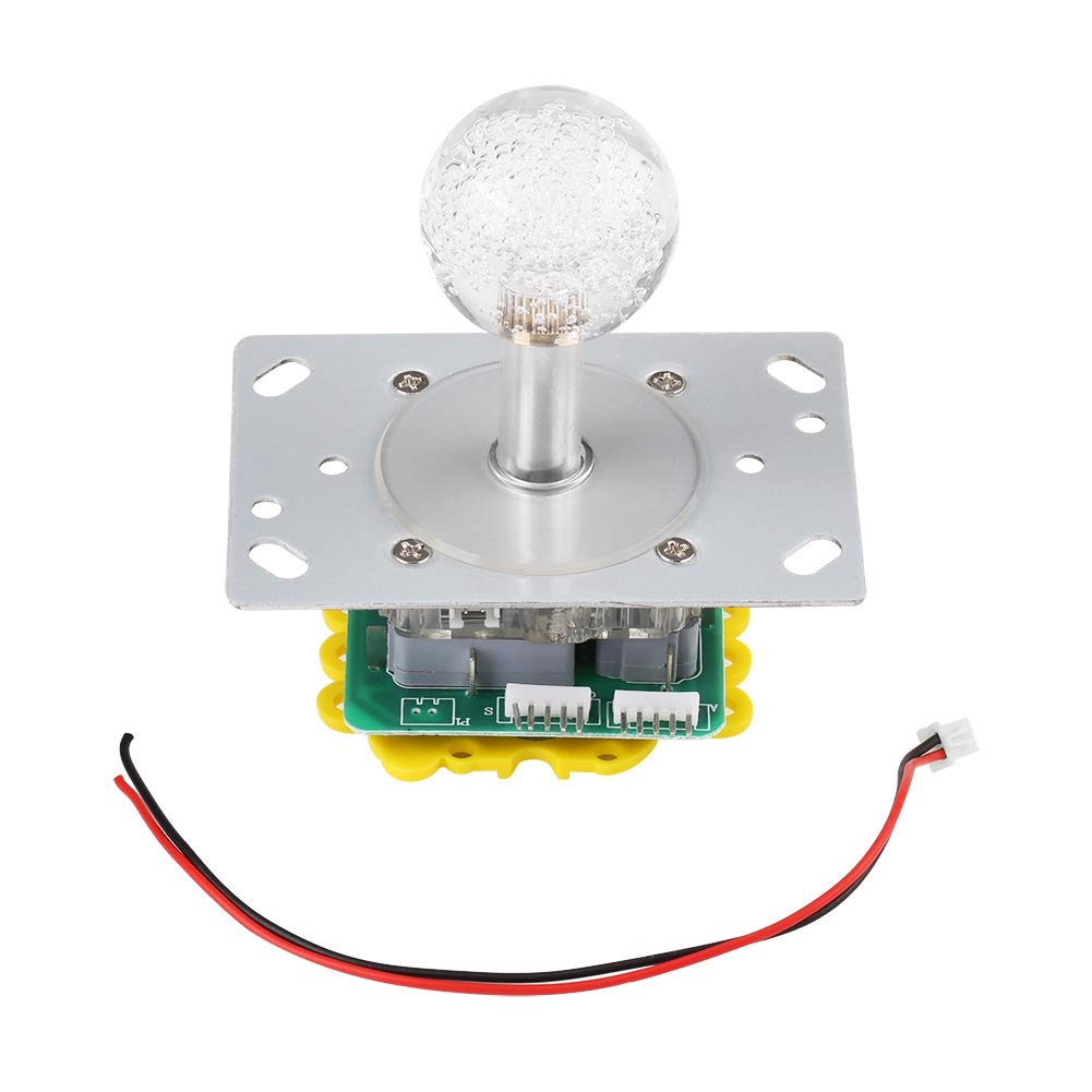 Zerodis LED Arcade Joystick Switchable Colorful Illuminated Joystick Switchable from 4 to 8 Way