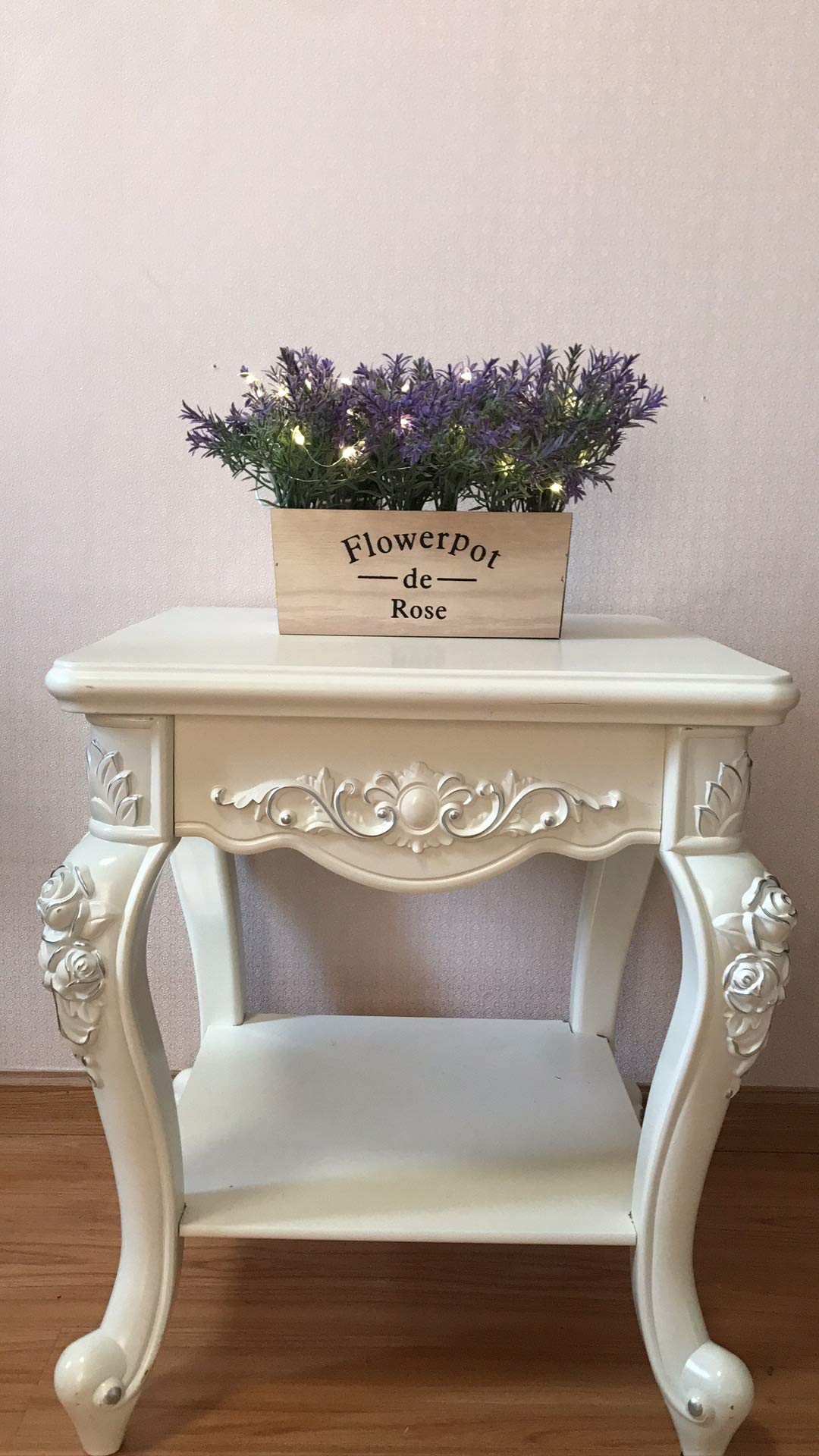 SNOWSTORM Artificial Flower Lavender Potted Plant with Silk Flower for Home Decor Wedding Garden Office Patio Decoration Table Centerpieces