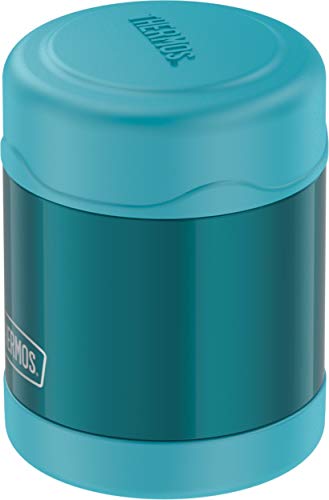 THERMOS FUNTAINER 10 Ounce Stainless Steel Vacuum Insulated Kids Food Jar, Teal