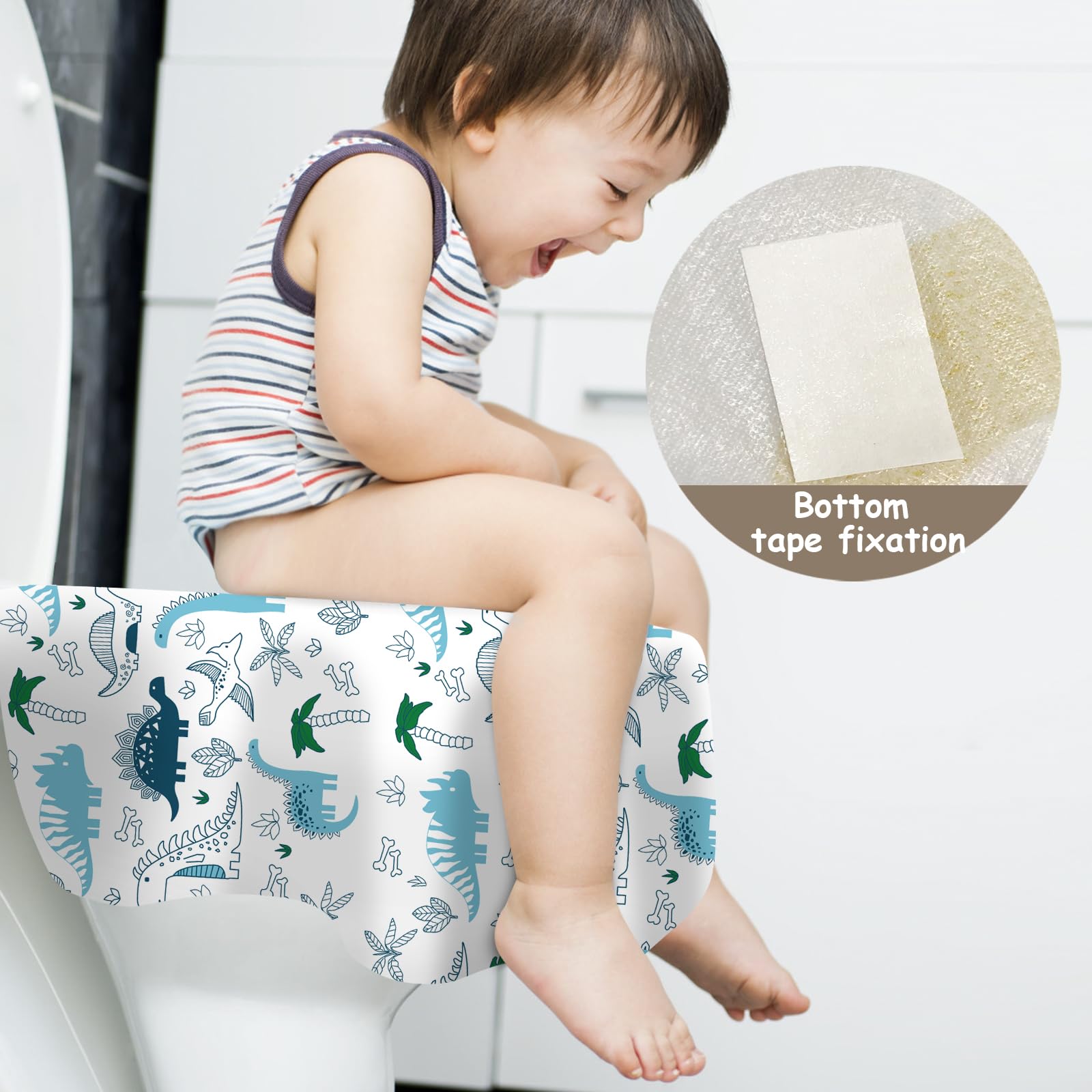 Disposable Toilet Seat Covers for Kids & Adults,Protect from Public Toilets While Potty Training - Extra Large, Waterproof, Portable - Elephant(36pack)