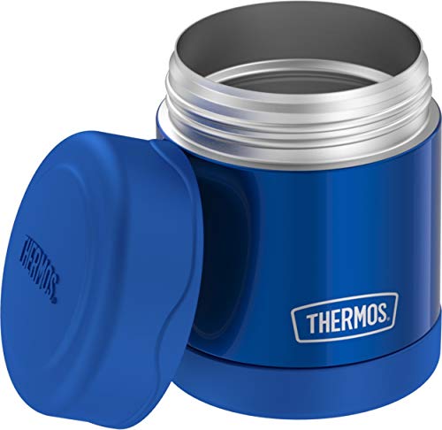 THERMOS FUNTAINER 10 Ounce Stainless Steel Vacuum Insulated Kids Food Jar, Blue