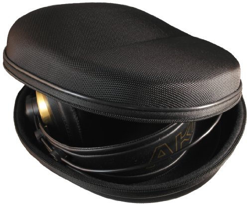 XL CASEBUDi Hard Headphone Case | Compatible with AKG, Audio Technica, Sony, Sennheiser, Turtle Beach & More | Black Ballistic Nylon