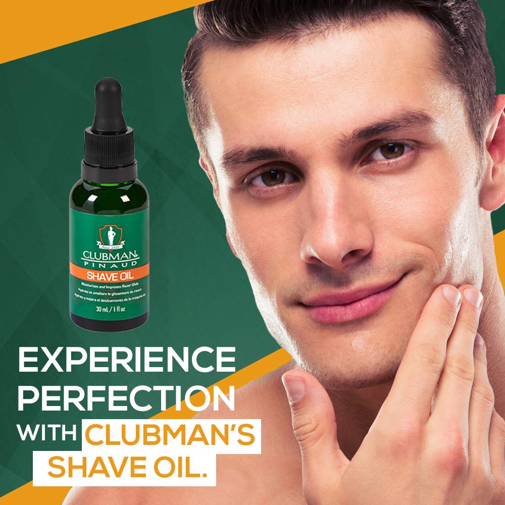 Clubman Pinaud Shave Oil, Moisturizes and Improves Razor Glide, 1 oz, 2-Pack