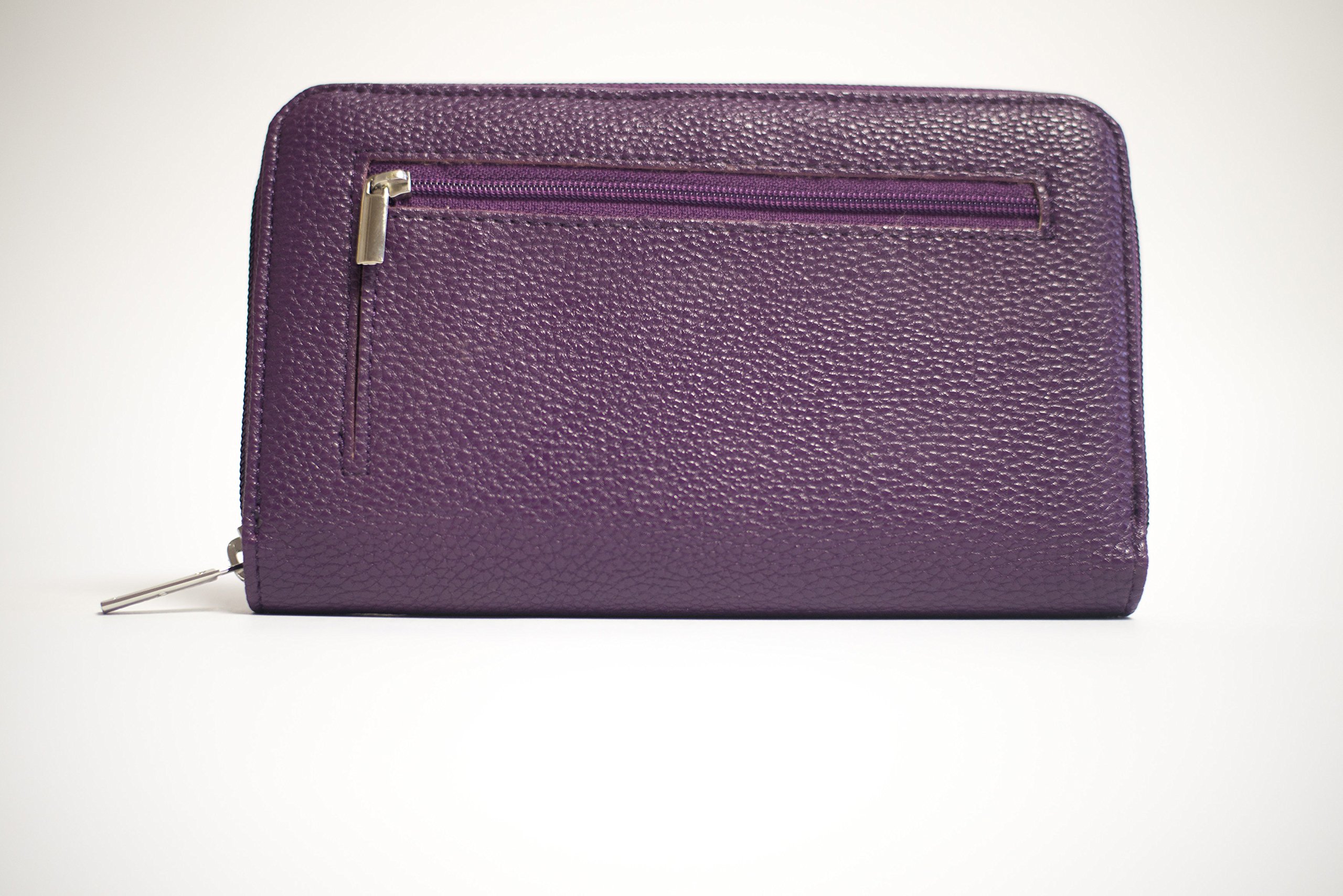 Savvycents Cash Budgeting Wallet (Purple), Zip Around, Accordion File System, Wristlet Strap, Women's Wallet
